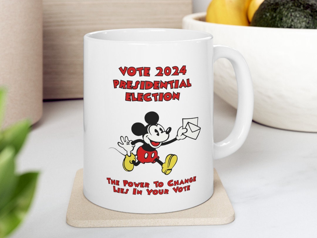 2024 Presidential Election Mug, Mickey Mouse Election Mug, Election Mug ...