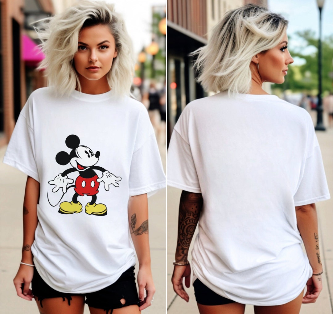 Mickey Mouse Classic T-shirt, Women's Cotton Tee, S-M-L-XL-XXL-3X-4XL ...