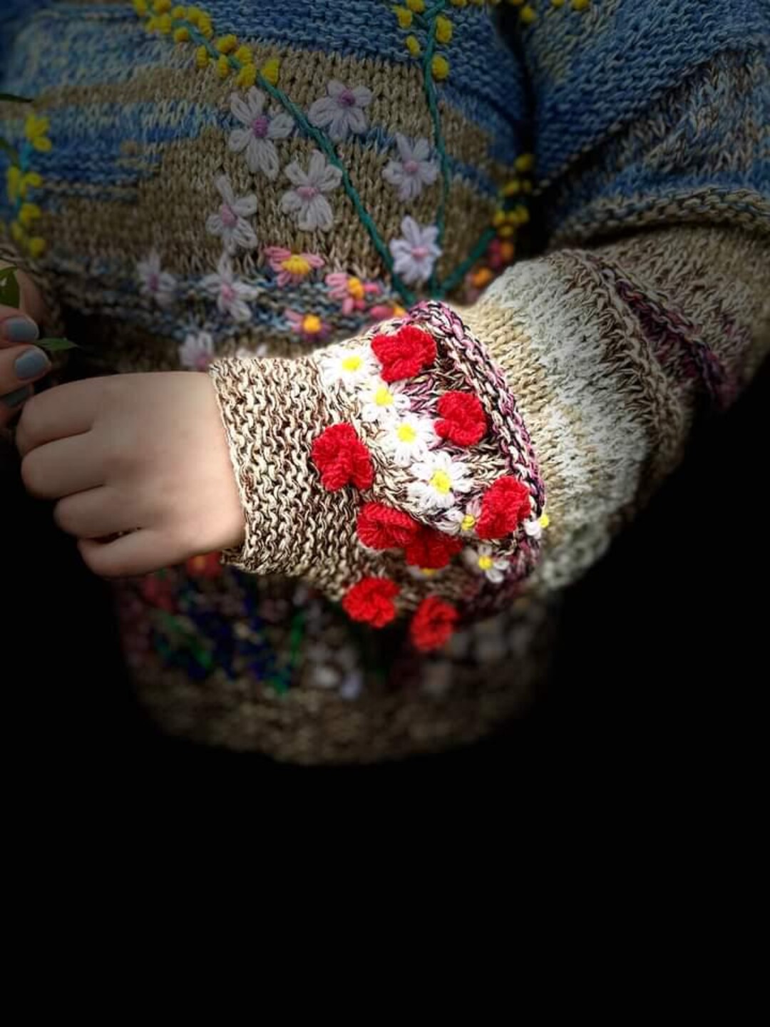Artistic Sweater Landscape With a Flowery Meadow - Etsy