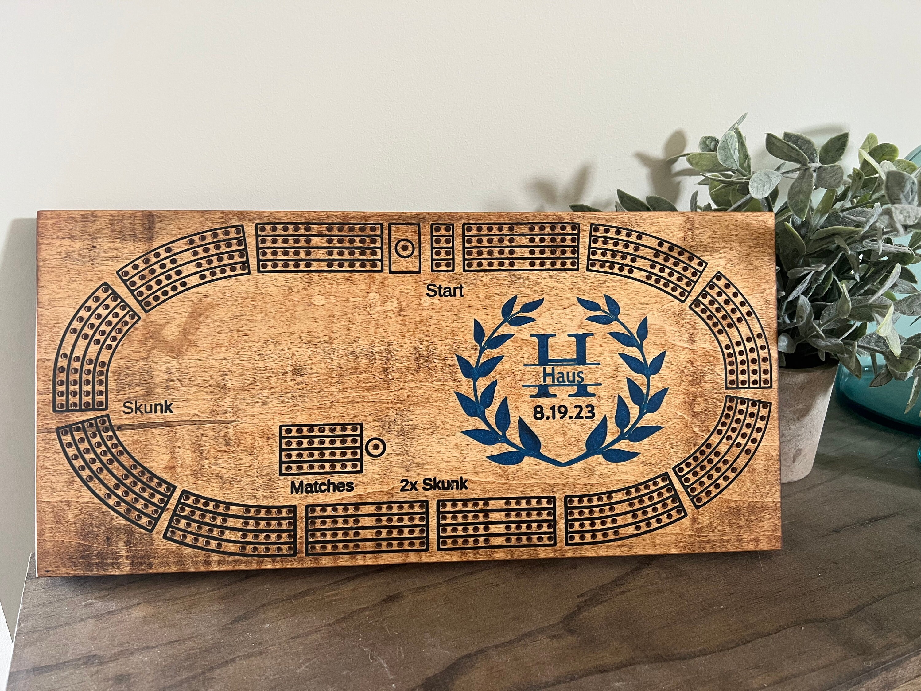 Monogram Cribbage Board - Etsy
