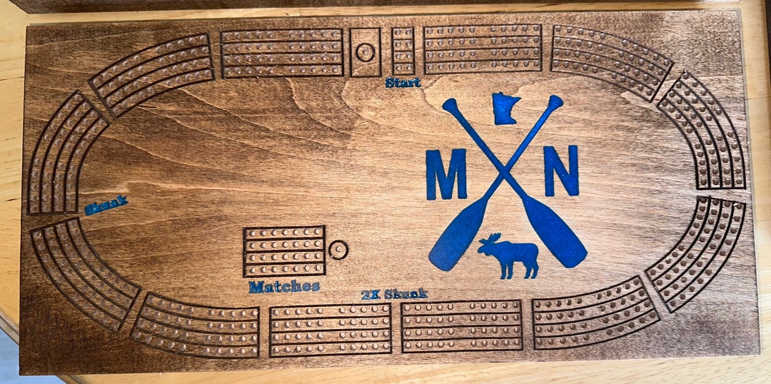 MN Paddle Cribbage Board - Etsy