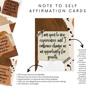 30 Printable Note to Self Affirmation Cards, Printable Note to Self ...