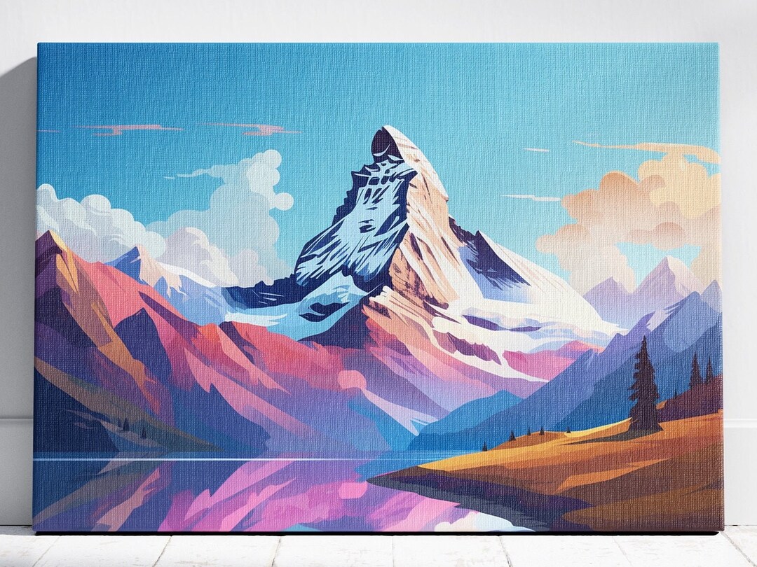 Matterhorn Art Print Switzerland Mountain Poster Zermatt - Etsy