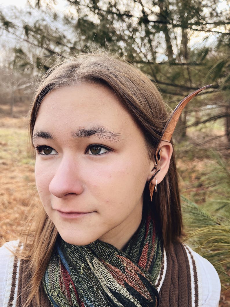 Handmade Tooled Leather Elf Ears Perfect for Cosplay, Festivals, and ...
