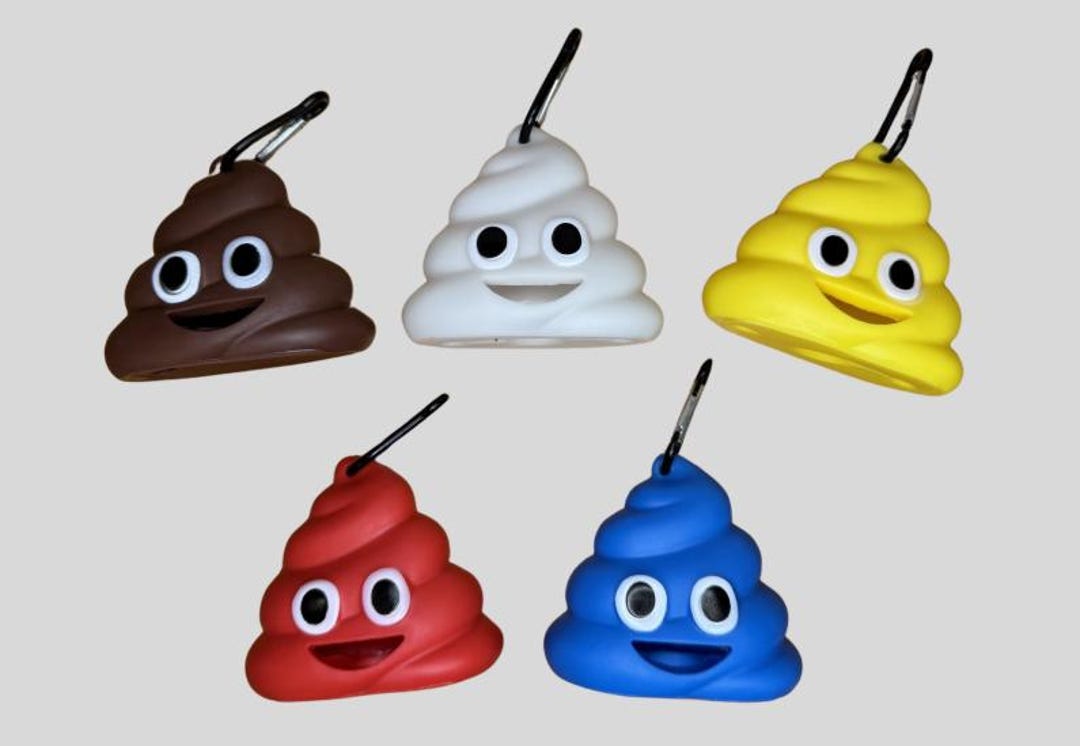 Dog Poop Bag Holder Baggies Emoji - Etsy