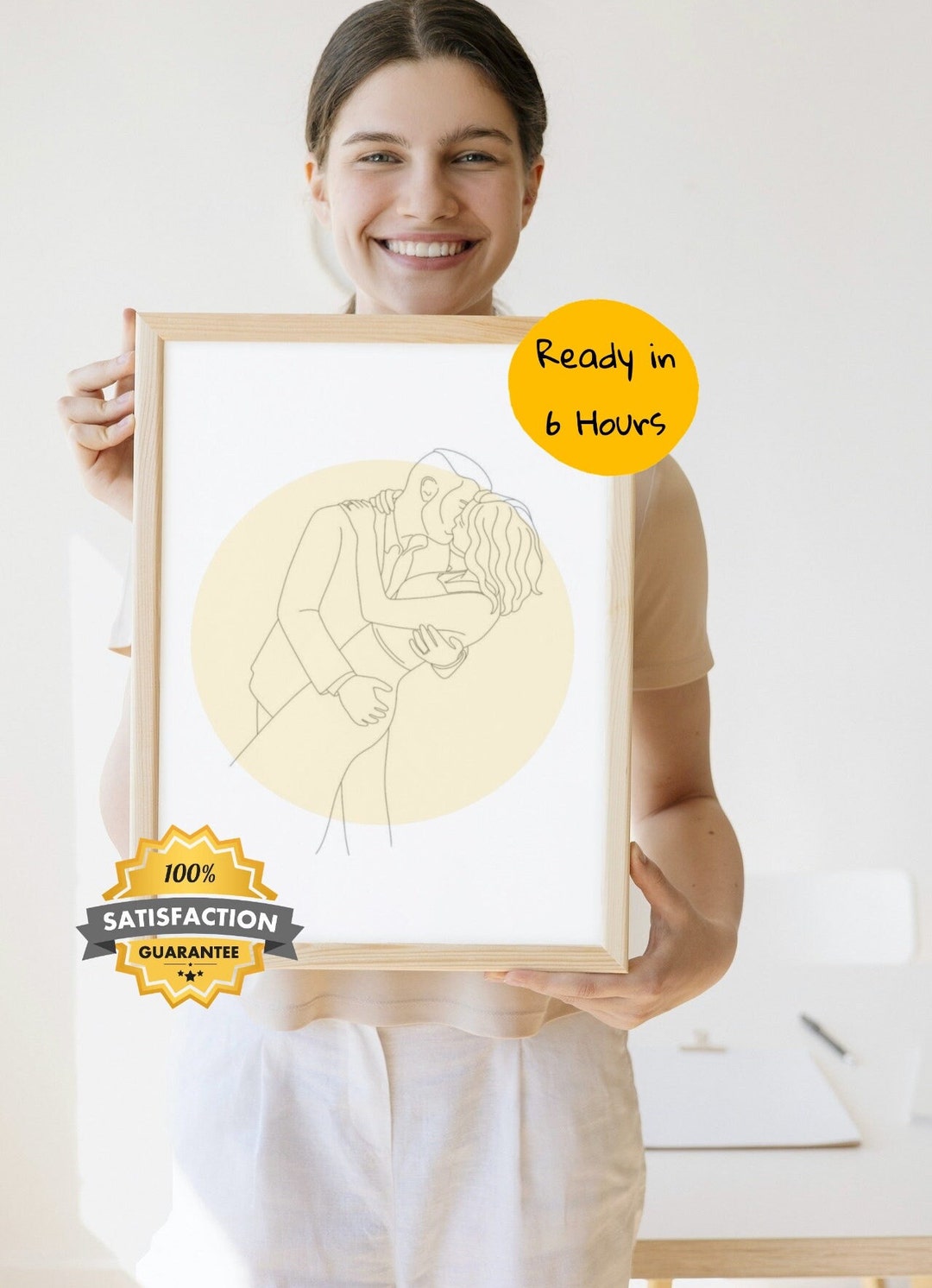 Custom One Line Drawing, Simple Line Art, Commission Portrait, Download ...