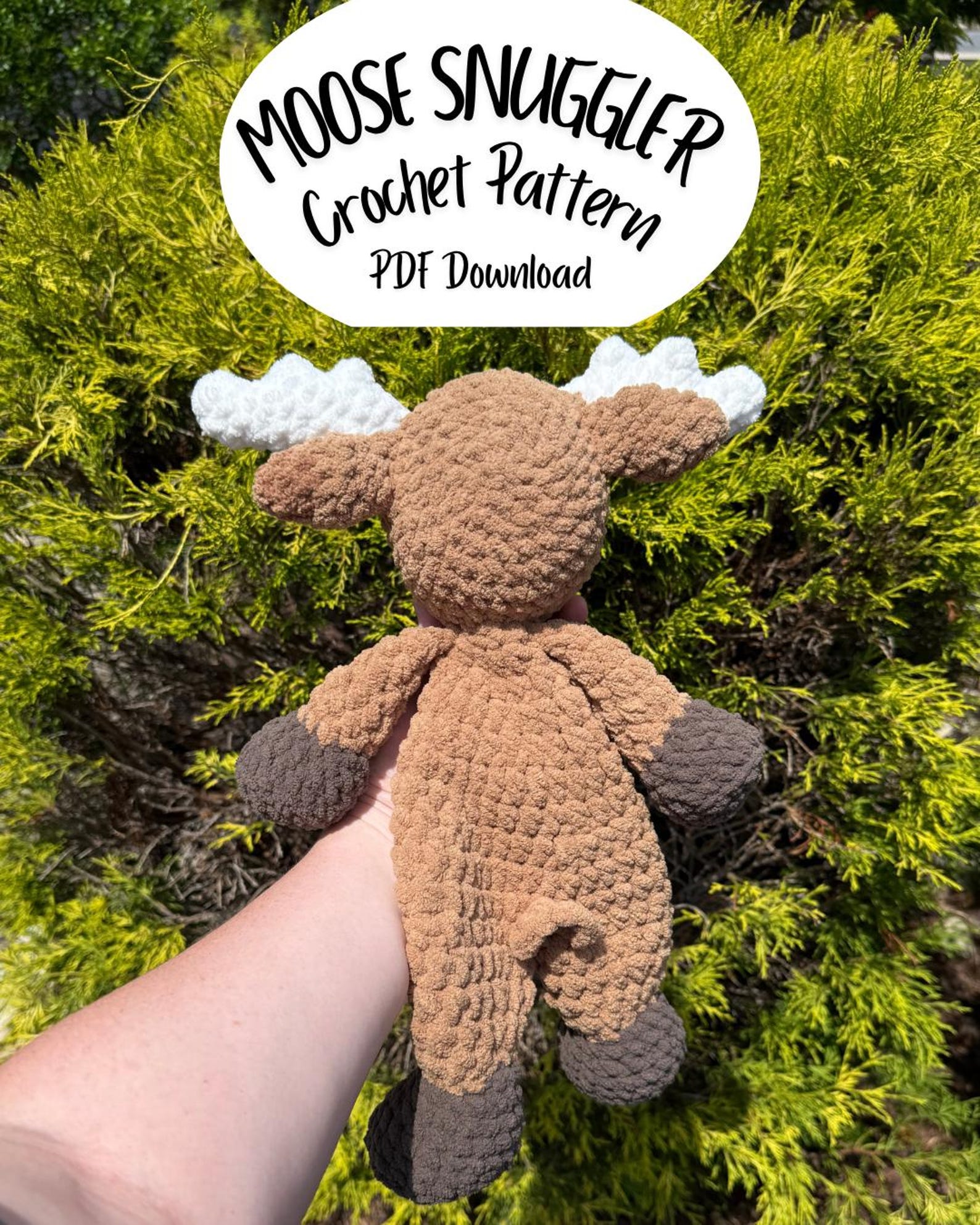 Crochet Pattern Murphy Moose Snuggler | Digital Download | Moose Lovey ...