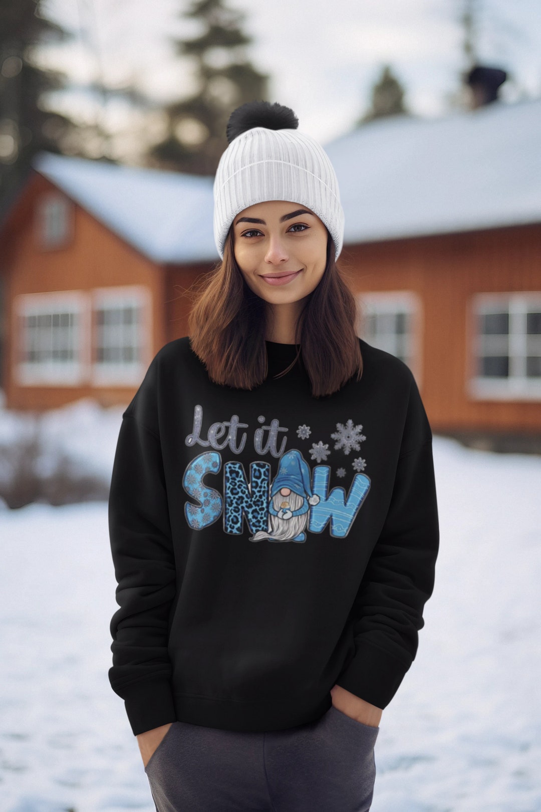 Let It Snow Christmas Jumper Christmas Xmas Jumper Hoodie - Etsy