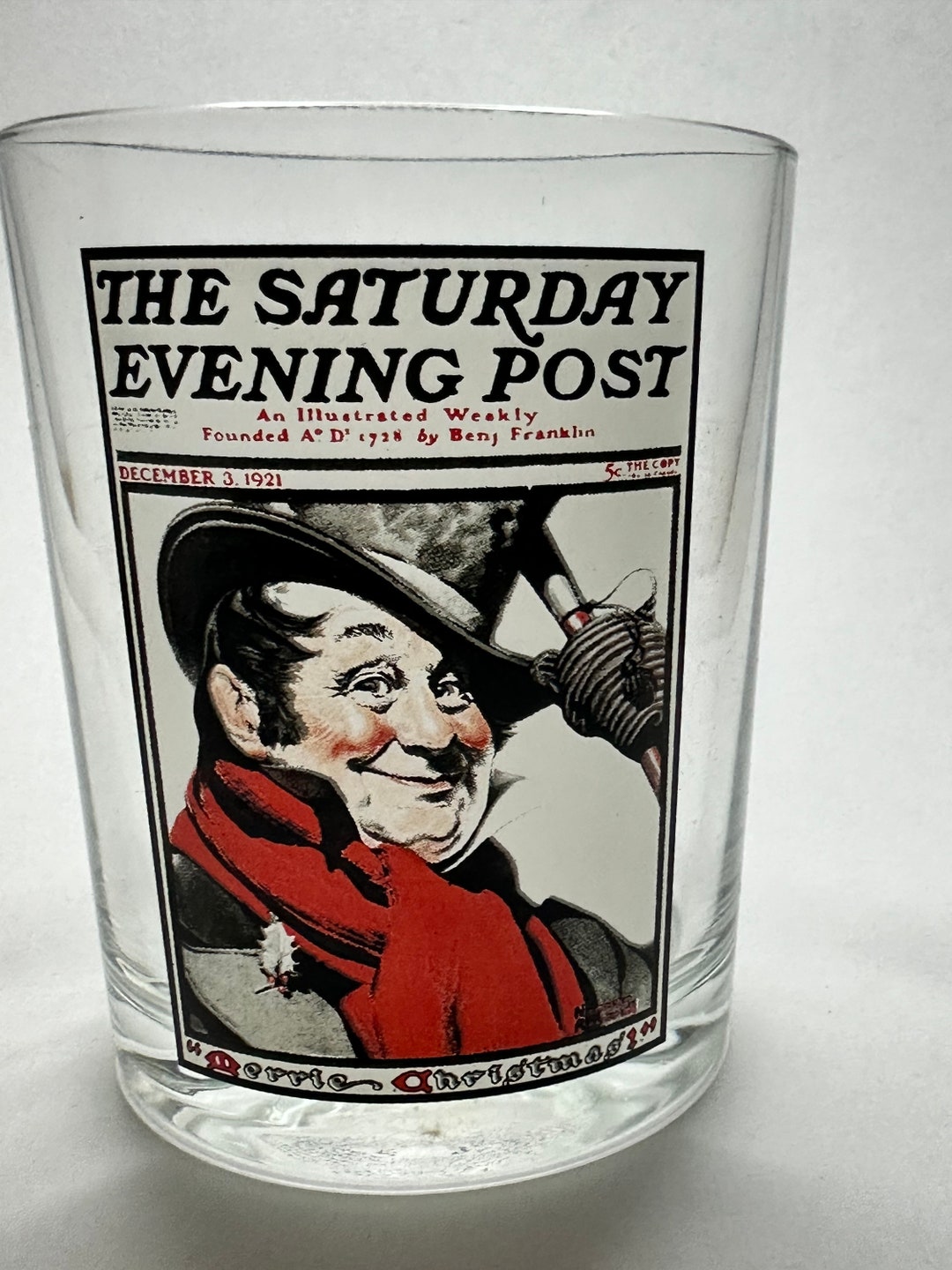 Norman Rockwell the Saturday Evening Post Glass A Tip of His - Etsy