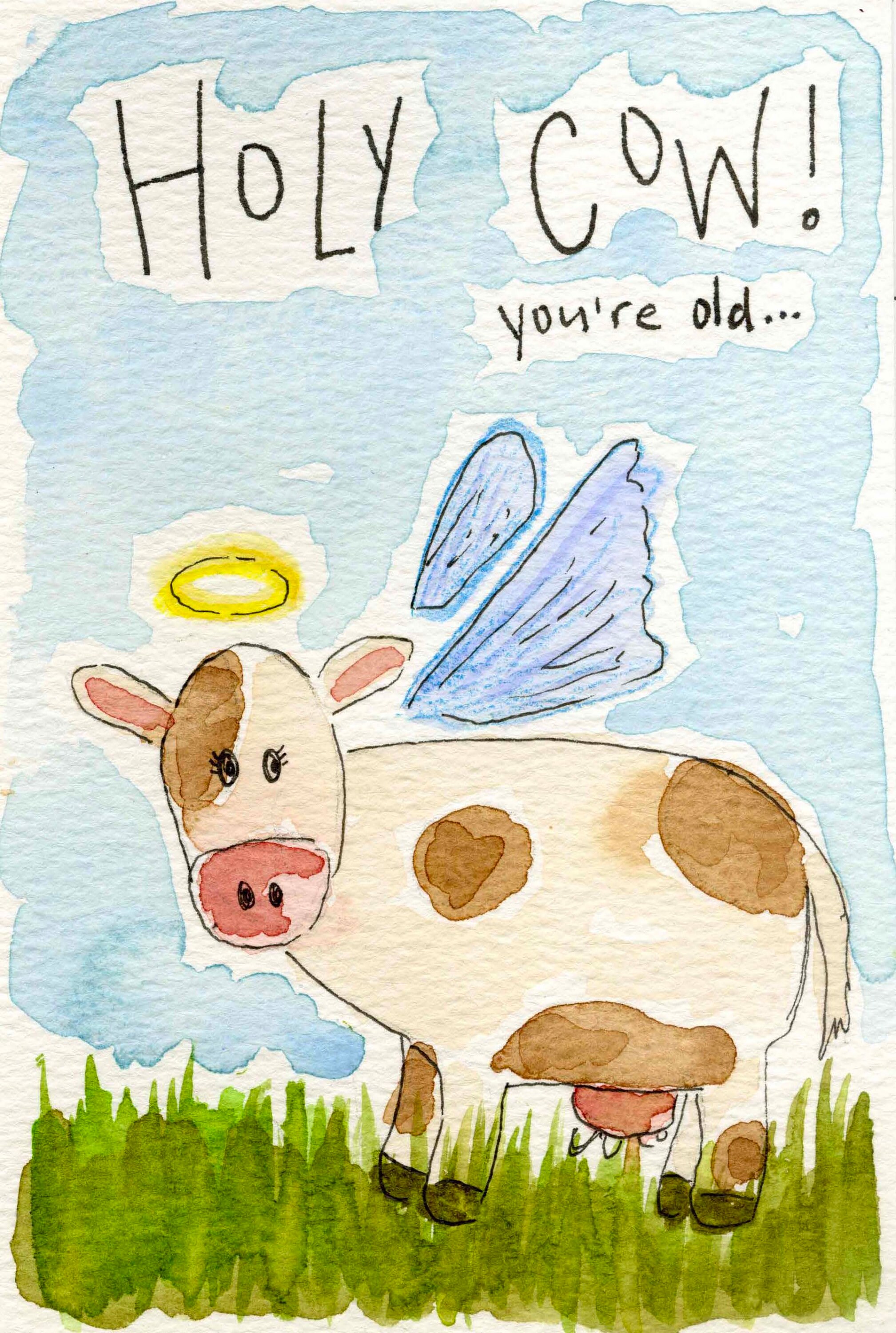 Holy Cow Birthday Card, 4x6 Card - Etsy