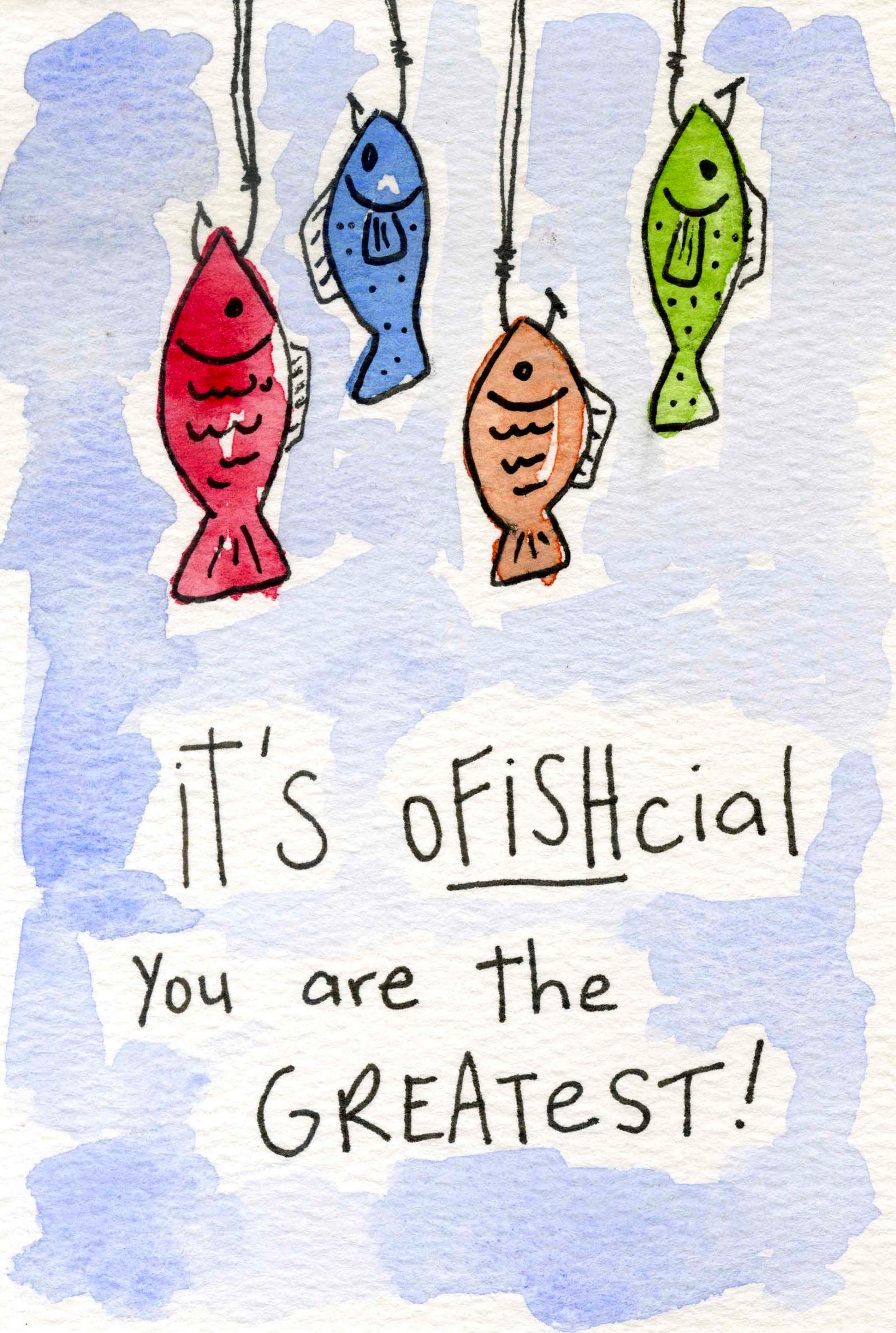 Fishing Greeting Card, 4x6 Card - Etsy