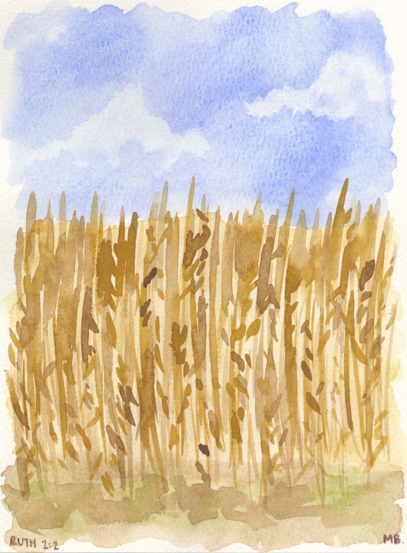 Illustrated Scene From Ruth, Bible Story, 5x7 Print! - Etsy