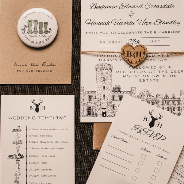 Rustic Wedding Invitations - Etsy UK