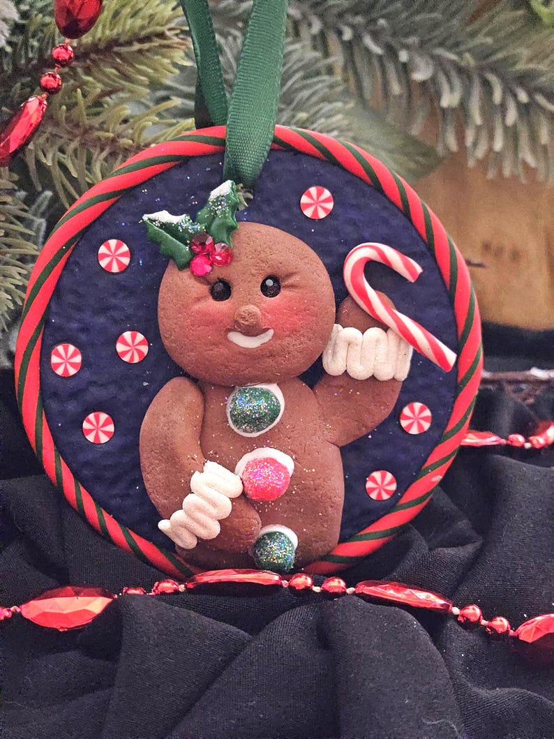 Hand Sculpted Polymer Clay Christmas Ornament: Santa, Snowman, or ...