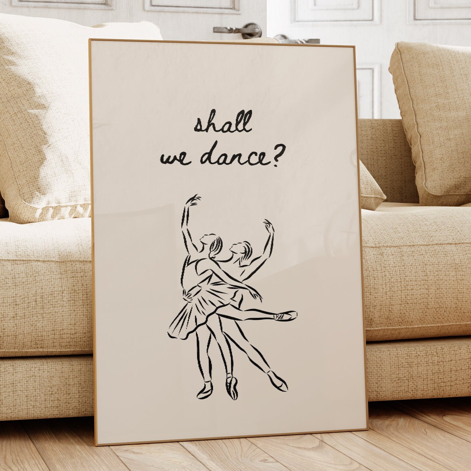 Shall We Dance? Couple Ballet Print, Ballerina Wall Art, Dance Lover ...