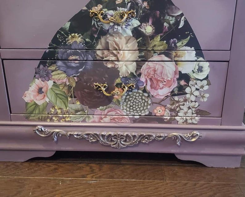 Romantic Floral Silhouette Dresser*****sold***** - Etsy