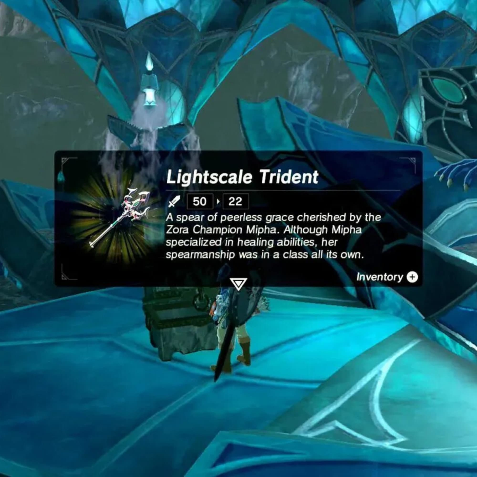 Legend of Zelda Replica 22 Cm Lightscale Trident Mipha Lance - Etsy