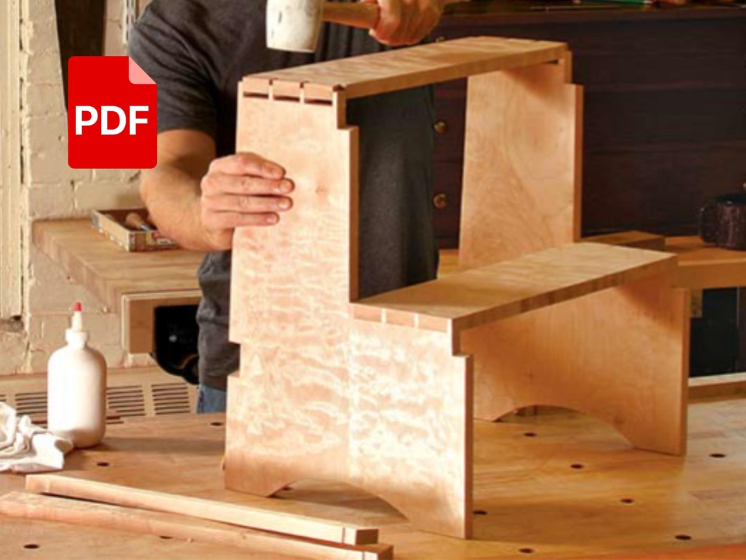 Classic Step Stool Plan, Made Easy Wooden Plan, PDF Plans, Digital ...