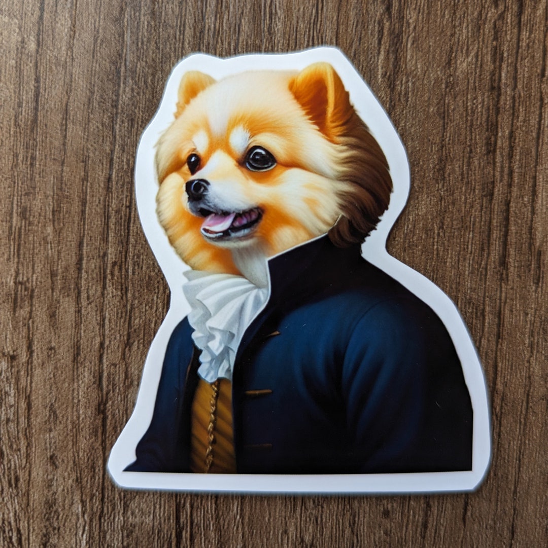 Pomeranian Dog President Funny History Sticker - Etsy