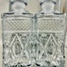 Set of 2, Imperial Cape Cod, Crystal Square Decanters, With Silver ...