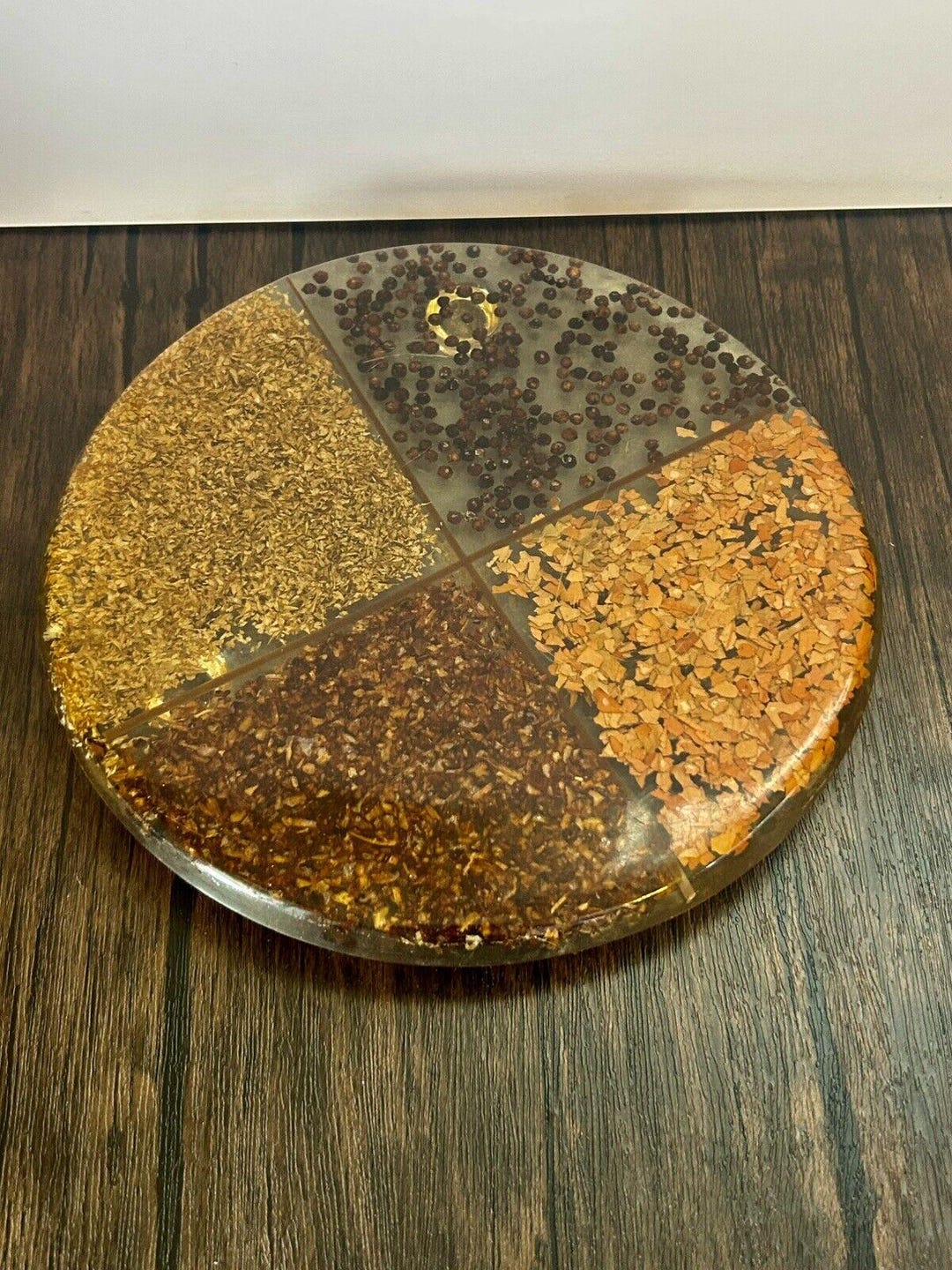 Vintage, Lucite Trivet, Hot Plate, Four Spices, 8.25 Inches, Earth ...