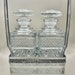 Set of 2, Imperial Cape Cod, Crystal Square Decanters, With Silver ...