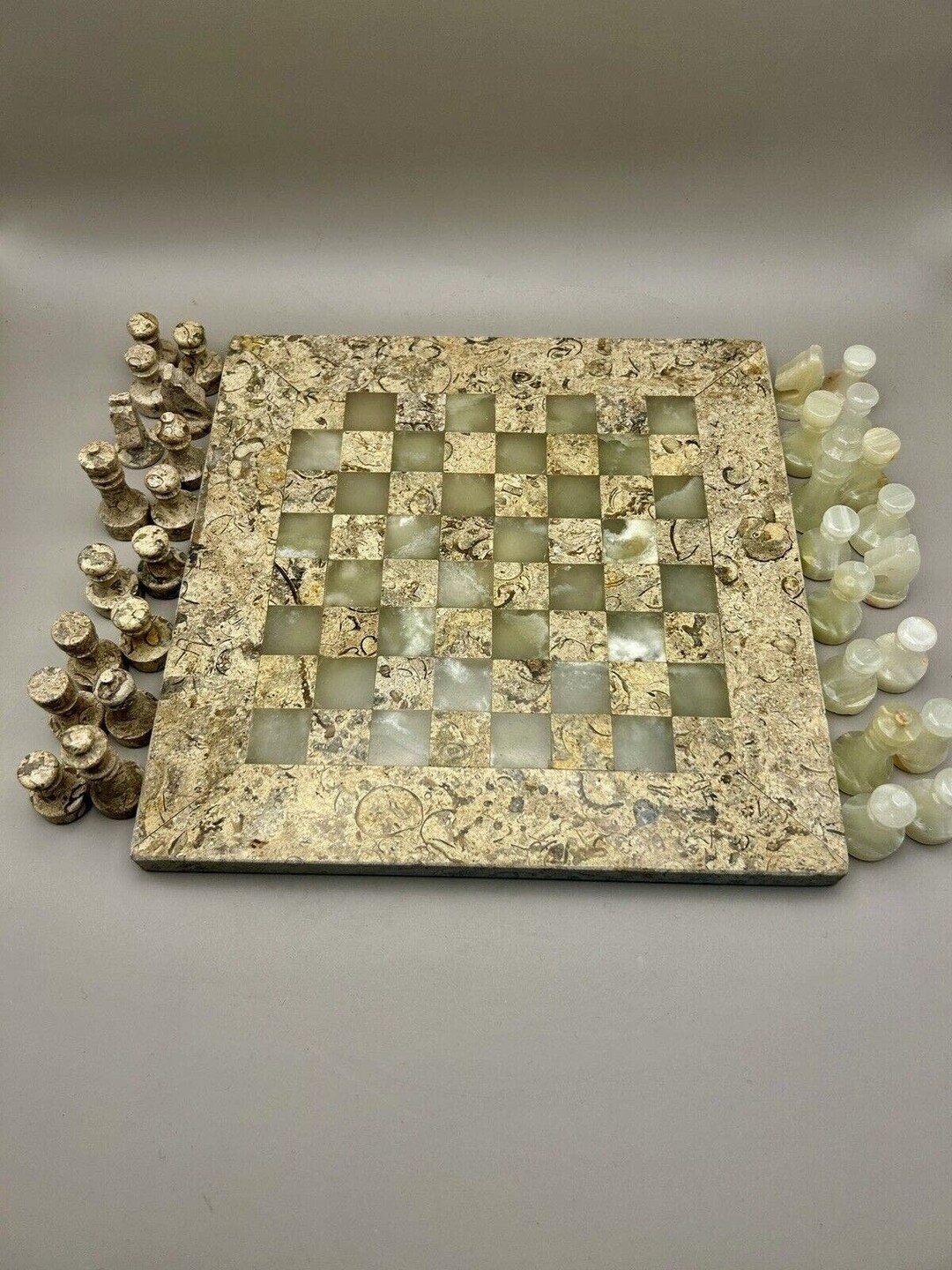 Vintage, Marble, and Quartz, Mini Chess Set, 32 Pieces 8x8 Inches - Etsy
