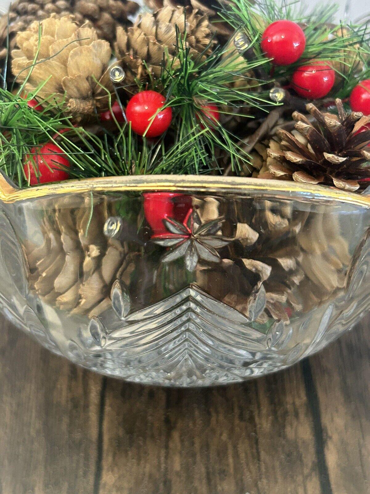 Vintage, Mikasa, "christmas Tree Gold" Cut Trees, Gold Scalloped Rim 8 ...