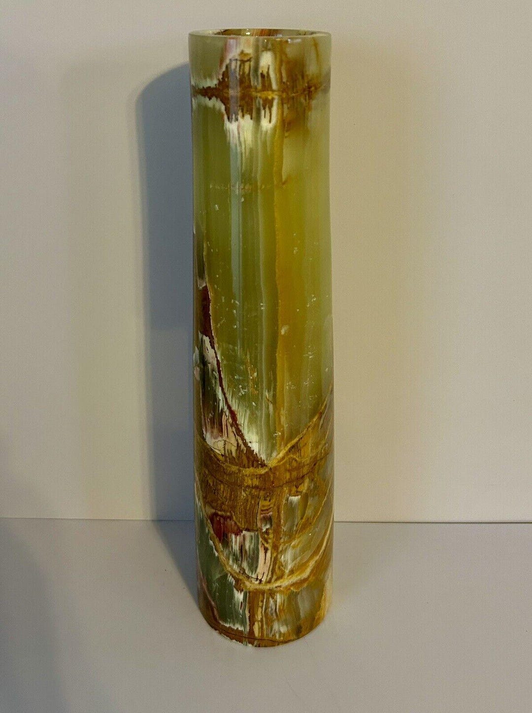 Vintage, MCM, Art Deco, Onyx Vase, Cylinder, Huge, 14.5” - Etsy