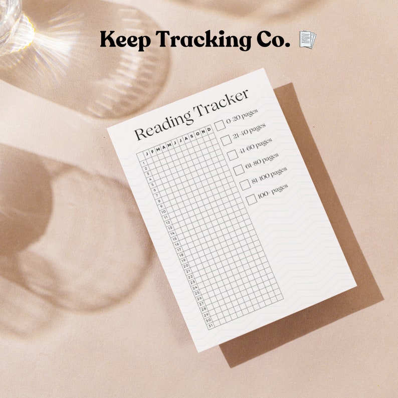 Reading Trackers Printable PRINTABLE A5 Journal Pages Monthly Reading Tracker - Etsy