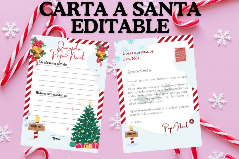 Letter From Santa Claus, Spanish. Christmas Letter From Santa Claus and ...