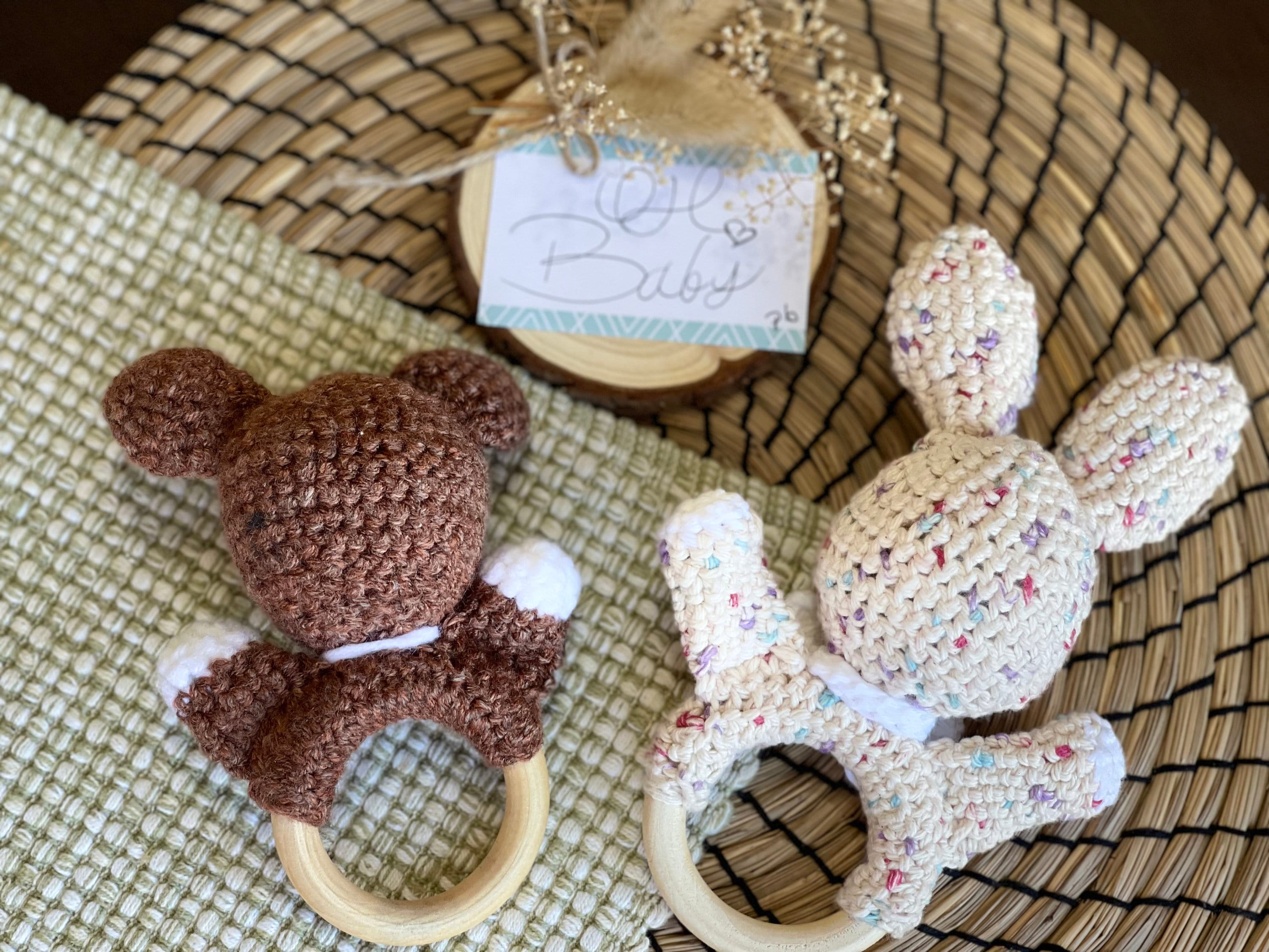 Newborn Baby Rattles, Personalized Gift, Infant Rattles, Animal Rattles ...