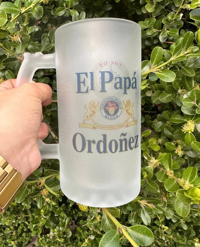 Frosted Beer Mug Papa Personalized - Etsy