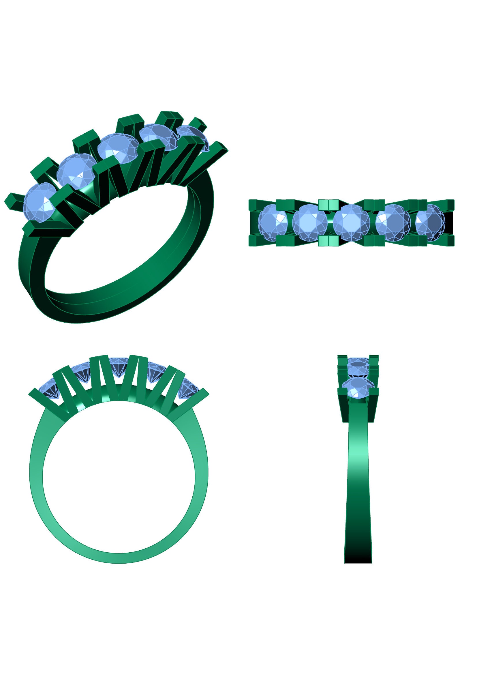 STL 3D Model/ Jewelry CAD File for 3D Printing// Ring/3d Jewelry File ...