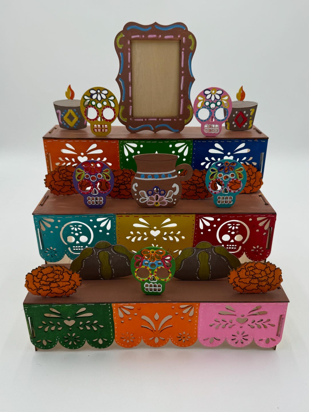 Dia De Los Muertos Altar Ofrenda With DIY Paint Kit & Picture Frame - Etsy