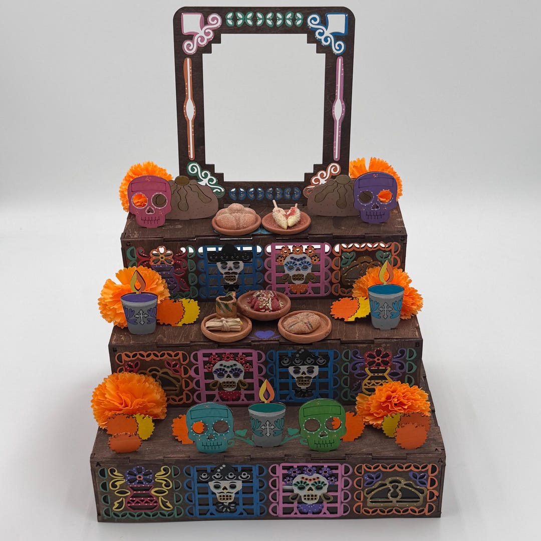 Dia De Los Muertos Day of the Dead Ofrenda Altar (SQUARE) With DIY ...