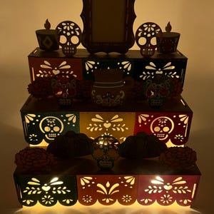 Dia De Los Muertos Altar Ofrenda With DIY Paint Kit & Picture Frame - Etsy