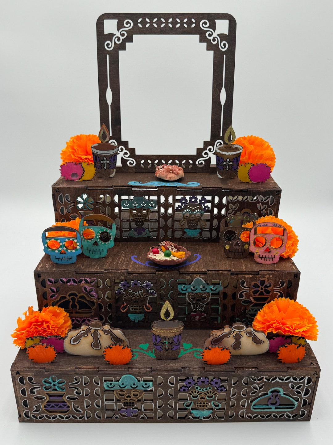 Dia De Los Muertos Day of the Dead Altar SQUARE With DIY Paint Kit - Etsy