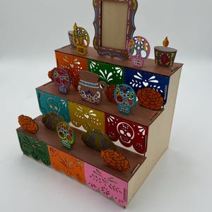 Dia De Los Muertos Altar Ofrenda With DIY Paint Kit & Picture Frame - Etsy