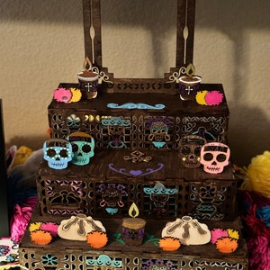 Dia De Los Muertos Day of the Dead Ofrenda Altar (SQUARE) With DIY ...