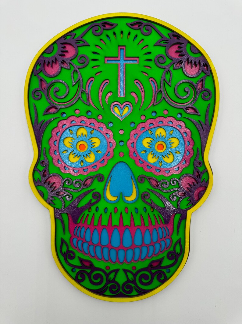 Sugar Skull Male With Cross - Etsy