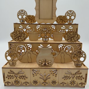 Dia De Los Muertos Altar Ofrenda With DIY Paint Kit & Picture Frame - Etsy