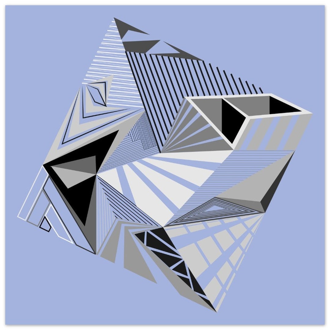 Square, Modern Art, Digital Art, Home/office Decor, Drawing, Shapes - Etsy