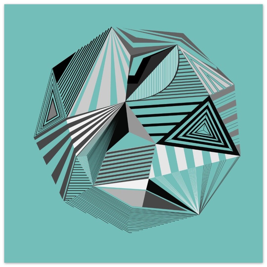 Nonagon, Modern Art, Digital Art, Home/office Decor, Drawing, Shapes - Etsy