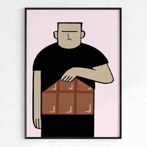 Jean Jullien - Choco Man | Humor Posters | Jean Jullien Print | Funny ...