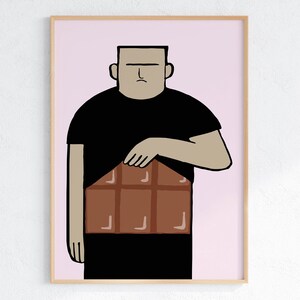 Jean Jullien - Choco Man | Humor Posters | Jean Jullien Print | Funny ...