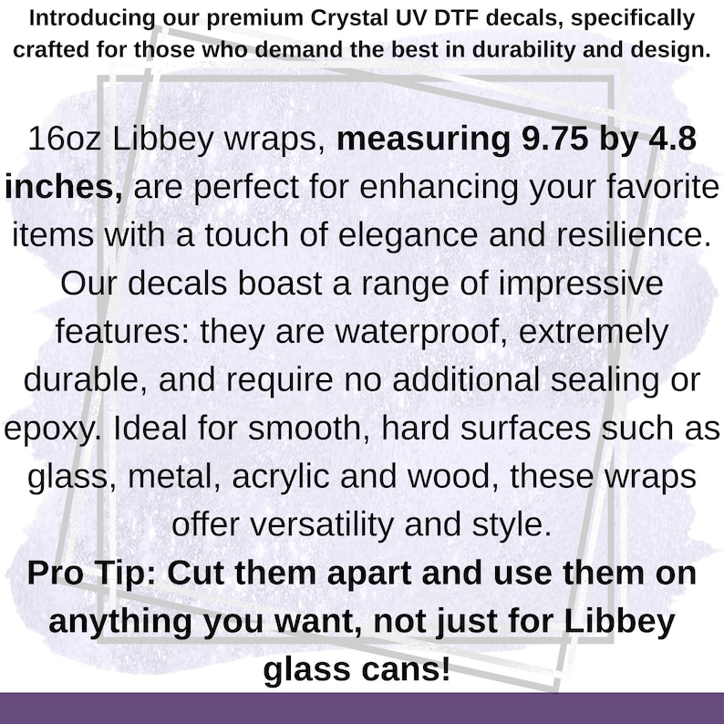 L772 Cat Faces and Toe Beans - UVDTF Libbey Wrap - Etsy