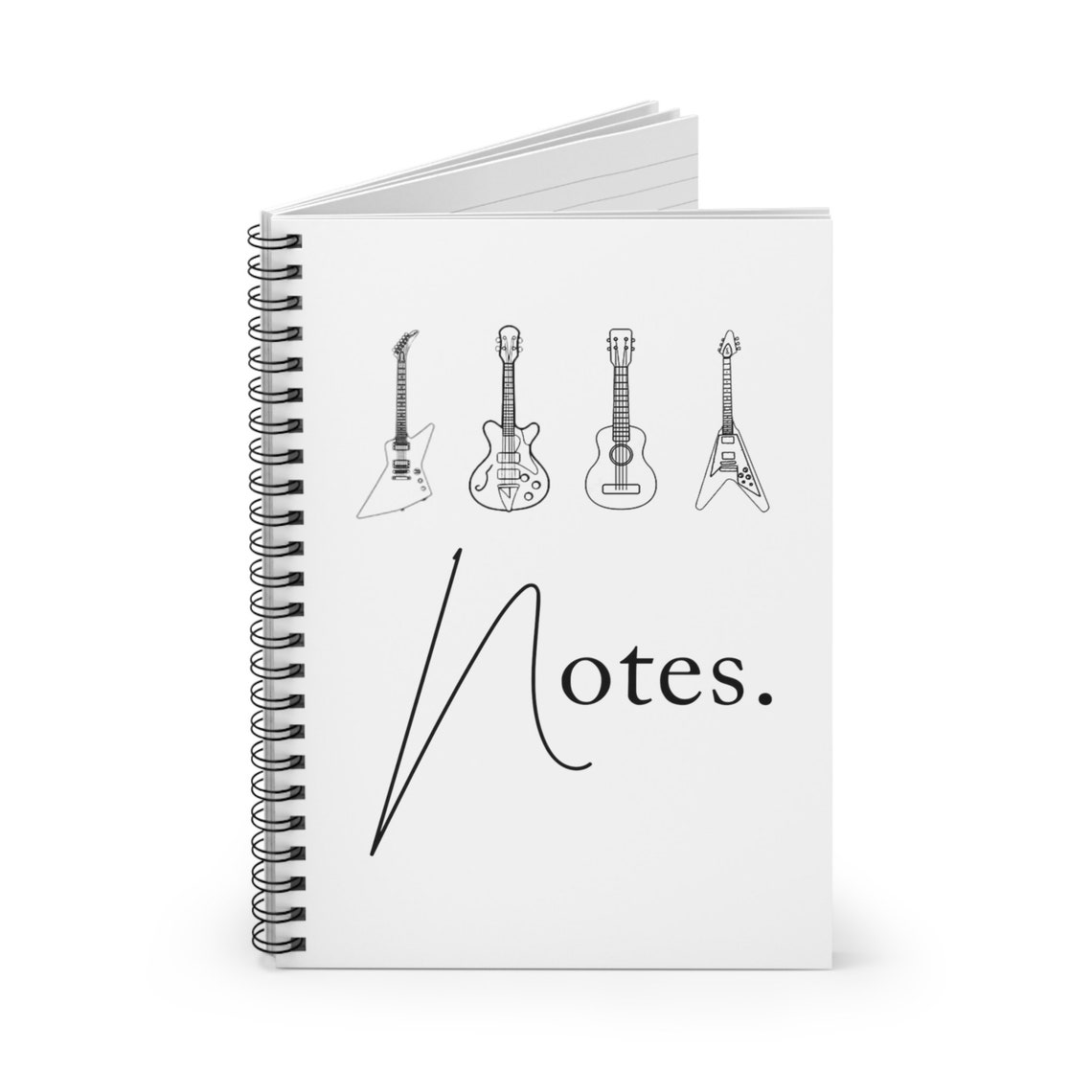 Guitars Rock Musician Notes | Spiral Notebook for Musicians - Ruled ...