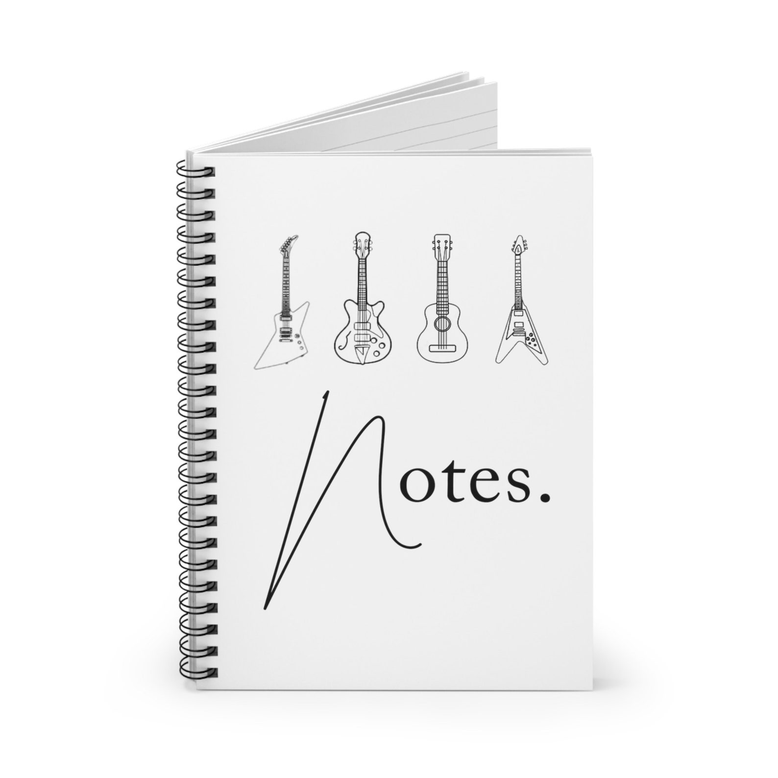 Guitars Rock Musician Notes | Spiral Notebook for Musicians - Ruled ...