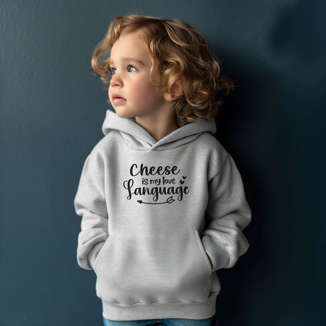 Toddler Cheese is My Love Language Sweatshirt, Toddler Cheese Hoodie ...